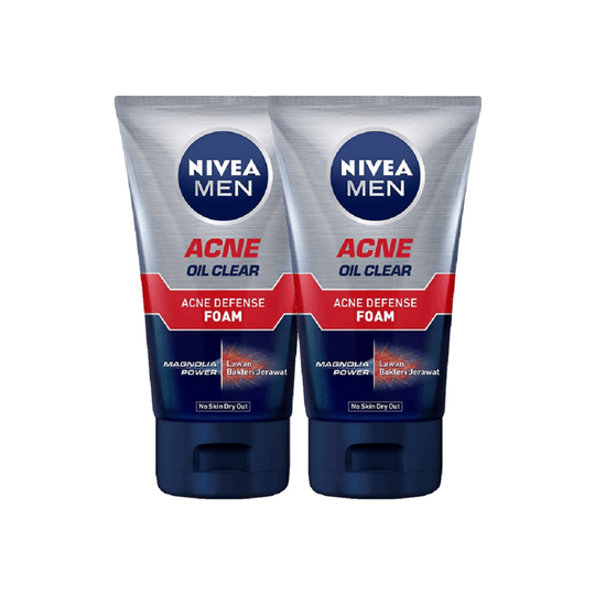 Nivea Nivea Men Acne Oil Clear Acne Defense Foam 100ml Twinpack ...