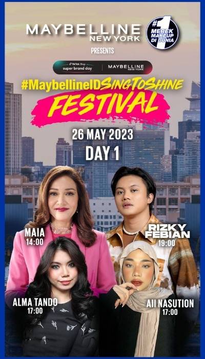 Rayakan Kolaborasi Makeup dengan Festival Musik Pertama, Maybelline New ...